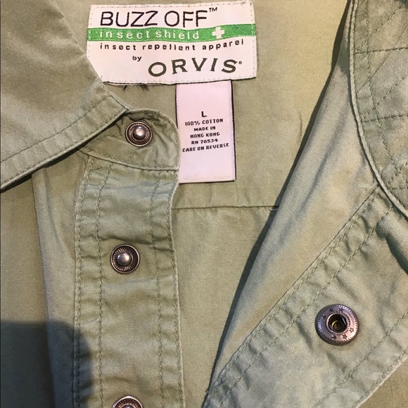 Orvis | Shirts | Orvis Buzz Off Mens Large Oversize Outdoor Shirt ...